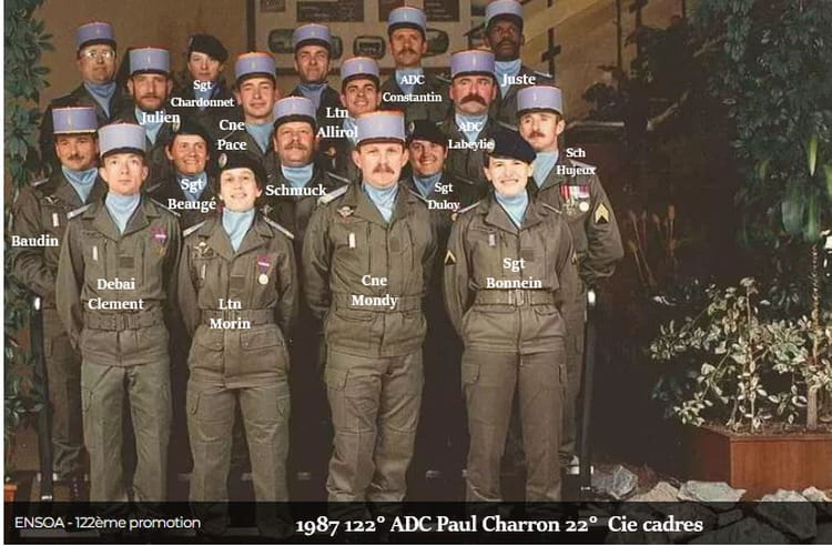 Photo de classe 1987 122° ADC Paul Charron 22° Cie cadres de 1987 ...
