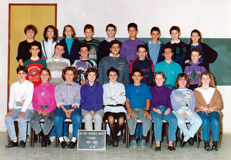 Photo de classe 3ème G de 1989, Collège Georges Rayet - Copains d'avant