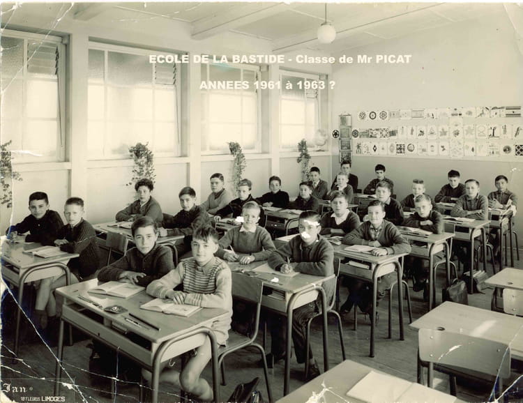Photo de classe Classe de Mr PICAT de 1961, ECOLE LA BASTIDE - Copains ...