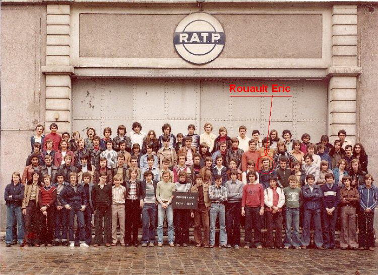 Photo de classe Ecole Technique de la RATP de 1976, Ecole D ...