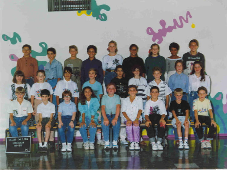 Photo de classe 5C de 1991, Collège Emile Zola - Copains d'avant