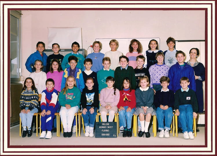 Photo de classe 6°7 de 1991, Collège Georges Rayet - Copains d'avant