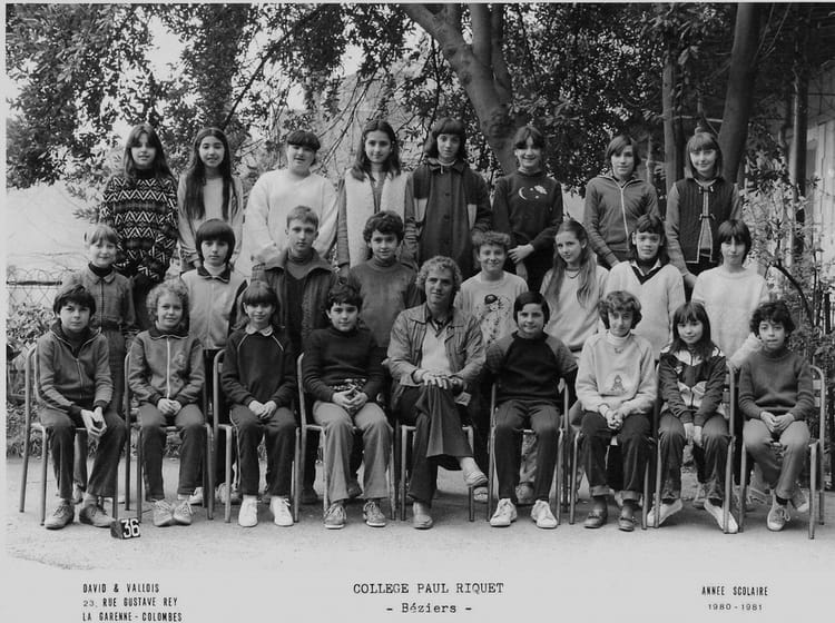 Photo de classe 6ème Je ne sais plus laquelle de 1980, Collège Paul ...