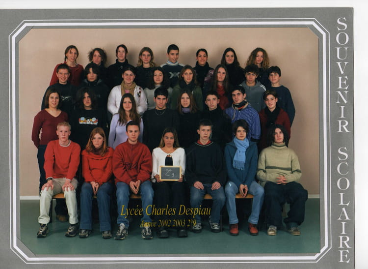 Photo de classe 2nde 9 de 2002, Lycée Charles Despiau - Copains d'avant