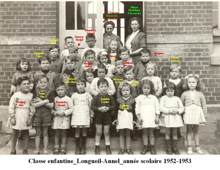 Photo de classe Classe enfantine 52/53 de 1953, Ecole Forterr (Longueil ...