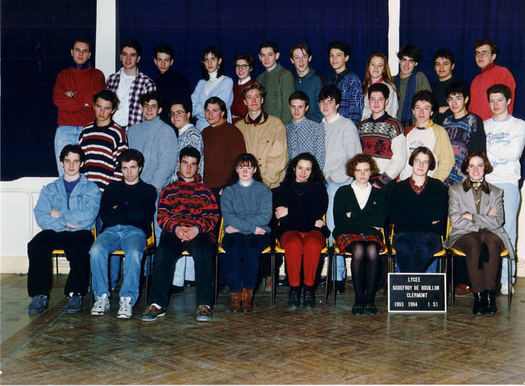 Photo de classe 1°S1 de 1993, Lycée Privé Godefroy De Bouillon ...