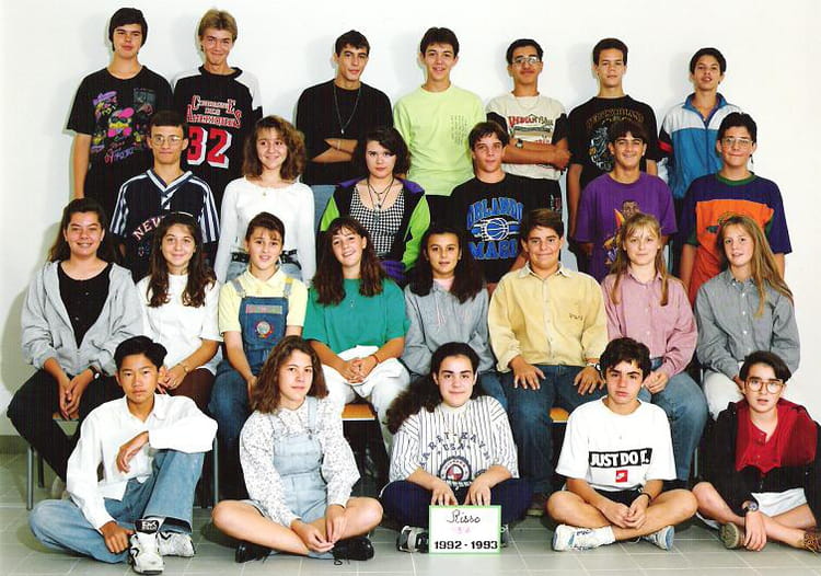 Photo de classe 3e4 de 1992, Collège Antoine Risso - Copains d'avant
