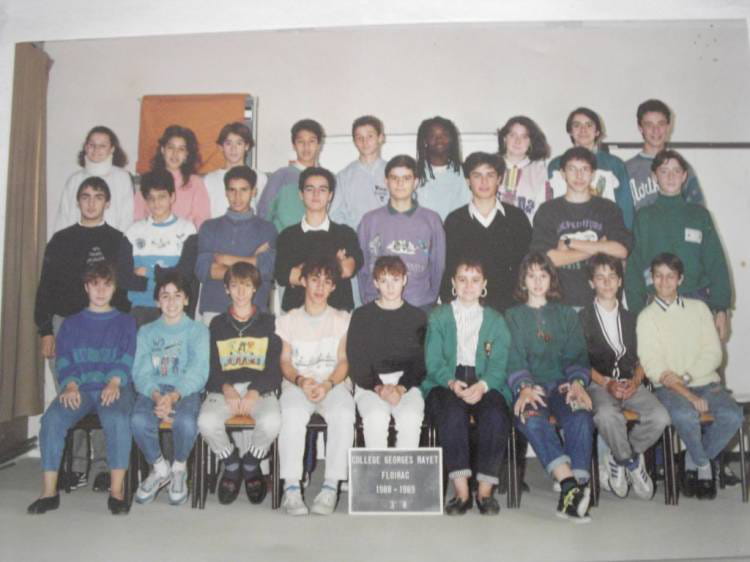 Photo de classe 3 ème B de 1988, Collège Georges Rayet - Copains d'avant