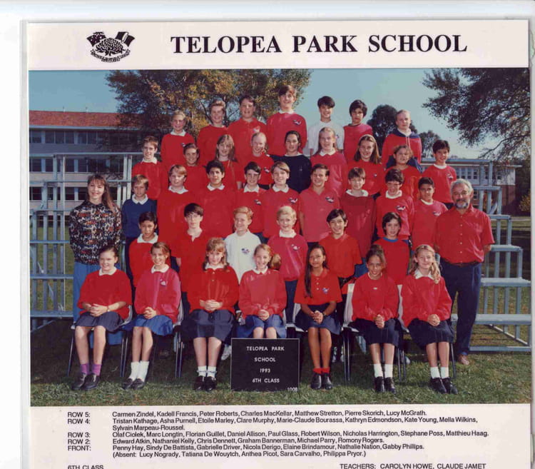 Photo de classe 6 ème de 1993, TELOPEA PARK SCHOOL - Copains d'avant