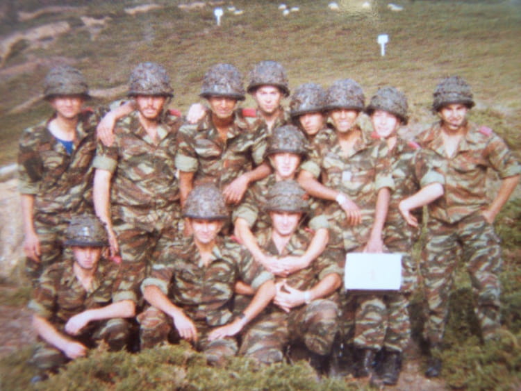 Photo de classe Stage commando 84 2ème cie cbt de 1984, 41 ème Ri ...