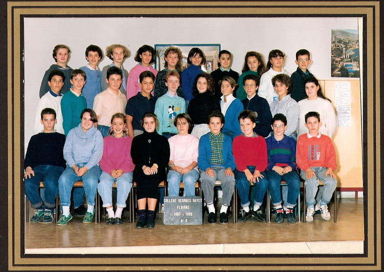Photo de classe 4ème F 1987-1988 de 1987, Collège Georges Rayet ...
